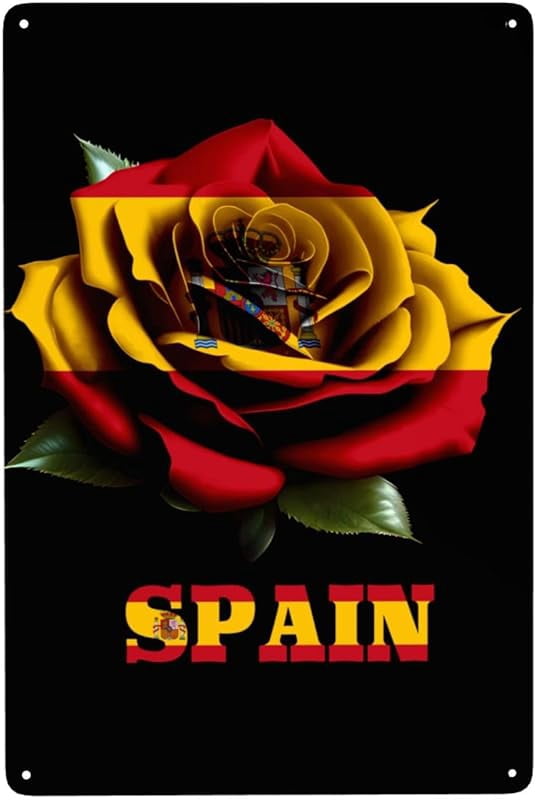 Rose Swaziland Flag Sign Metal Iron Painting Wall Art For Indoor ...