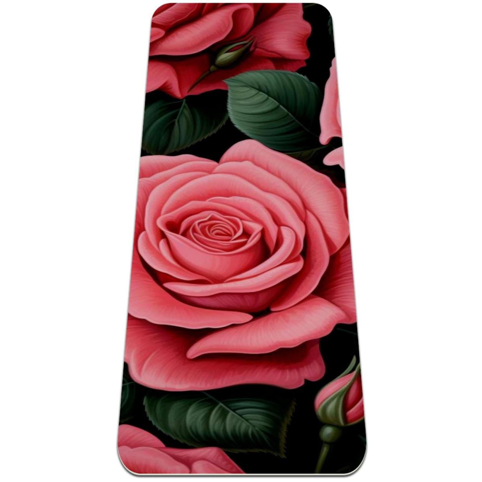Rose TPE Yoga Mat for Home & Studio Practices, Workout Mat with ...