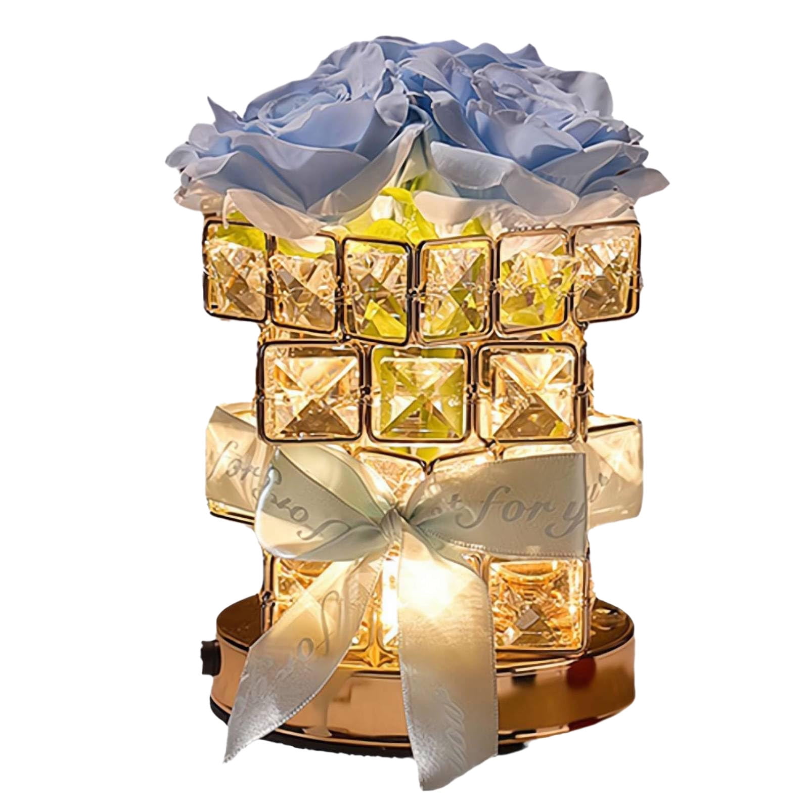 Rose Table Lamp Rechargeable Cordless Flower Lamp LED Rose Lamp For ...