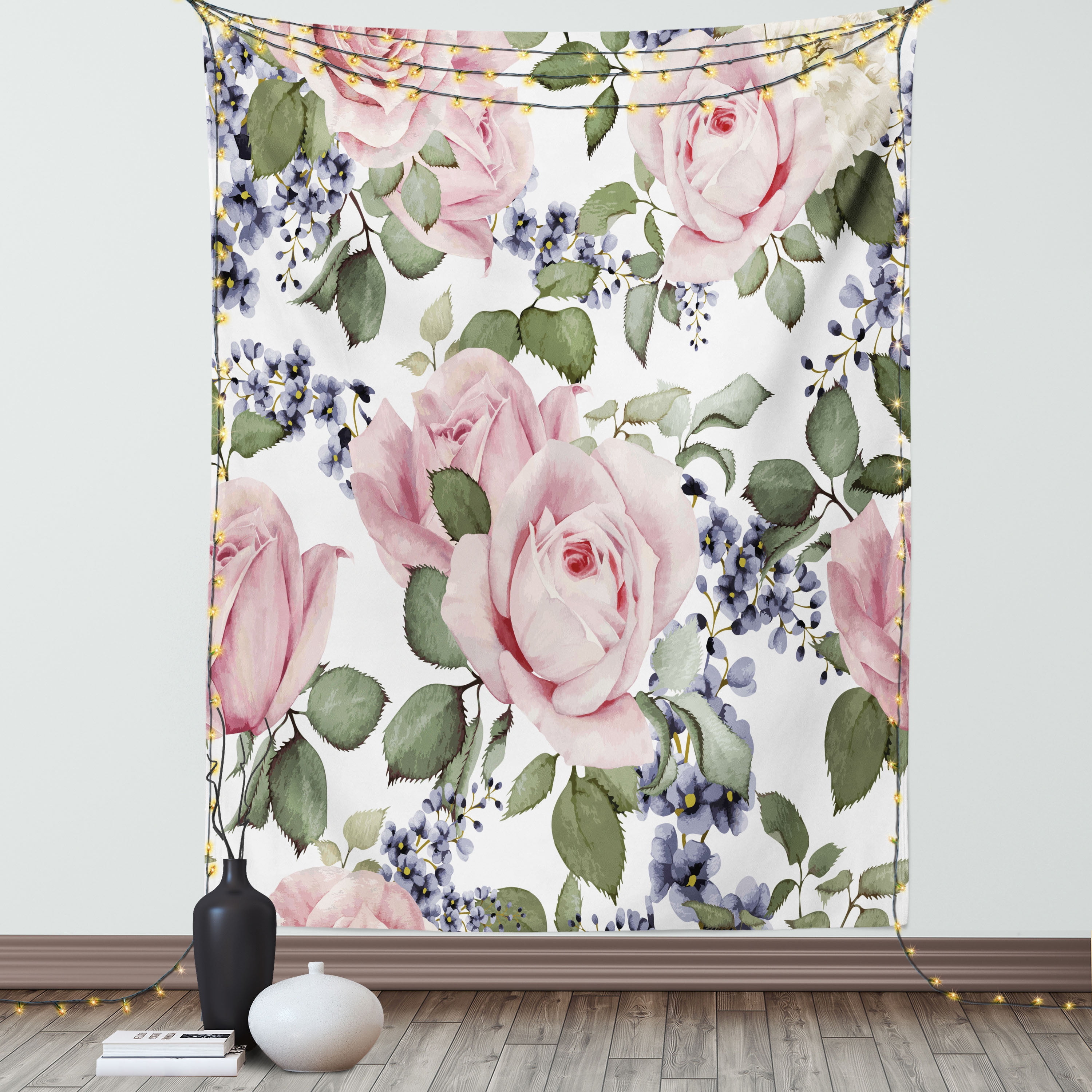 Rose Tapestry, Flourishing Pink Roses with Tender Spring Summer Soulful ...