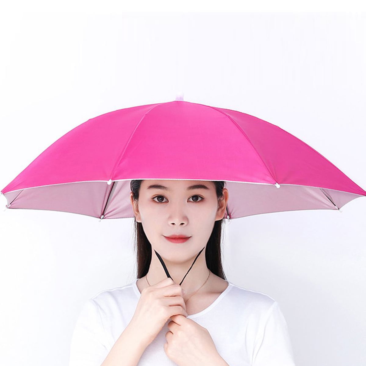Rose Umbrella Hats, Hands-Free Head Umbrella Hats For Adult, Folding ...
