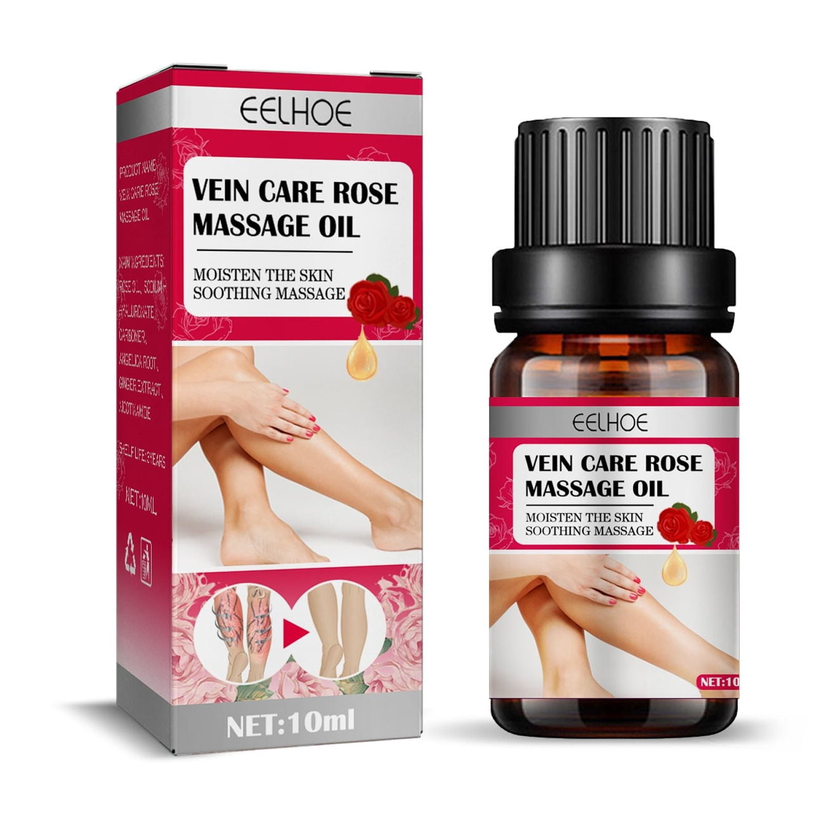 Rose Vein Care Essential Oil Leg Massage for varices Improves blood ...