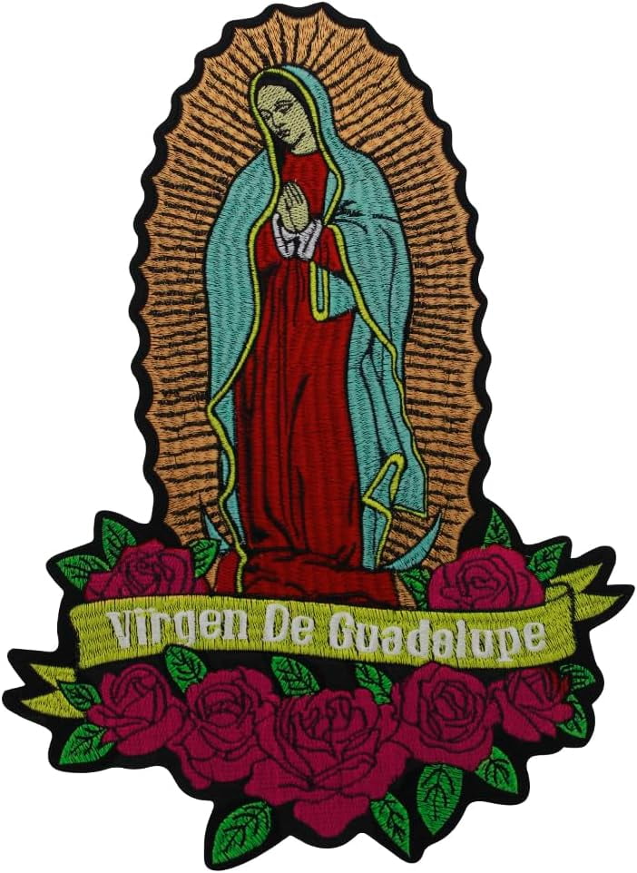 Rose Virgin Mary Repair Patches DIY Embroidered Patches Sew on Iron on ...