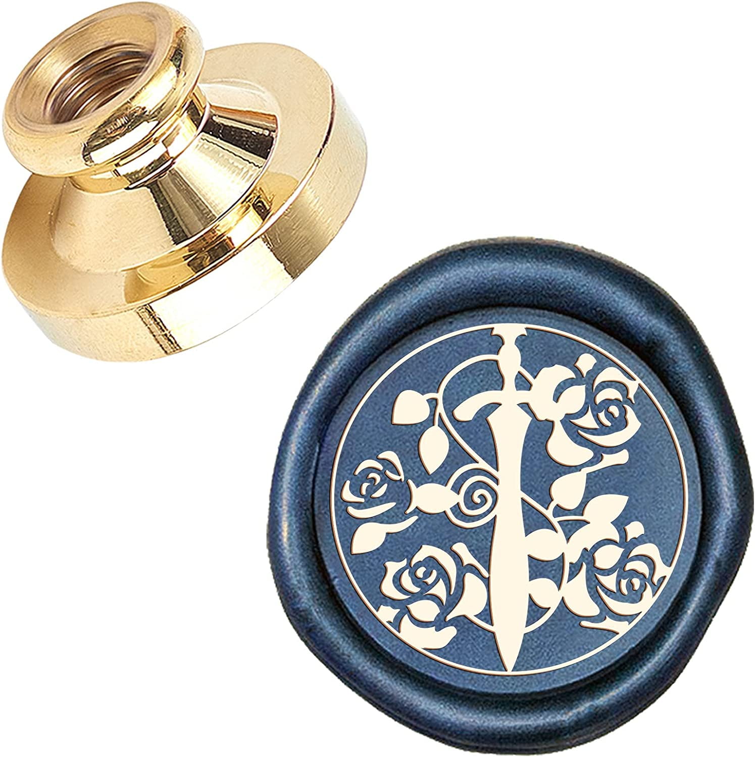 Rose Wax Seal Stamp Head Replacement in The Sword 25mm Vintage Sealing ...