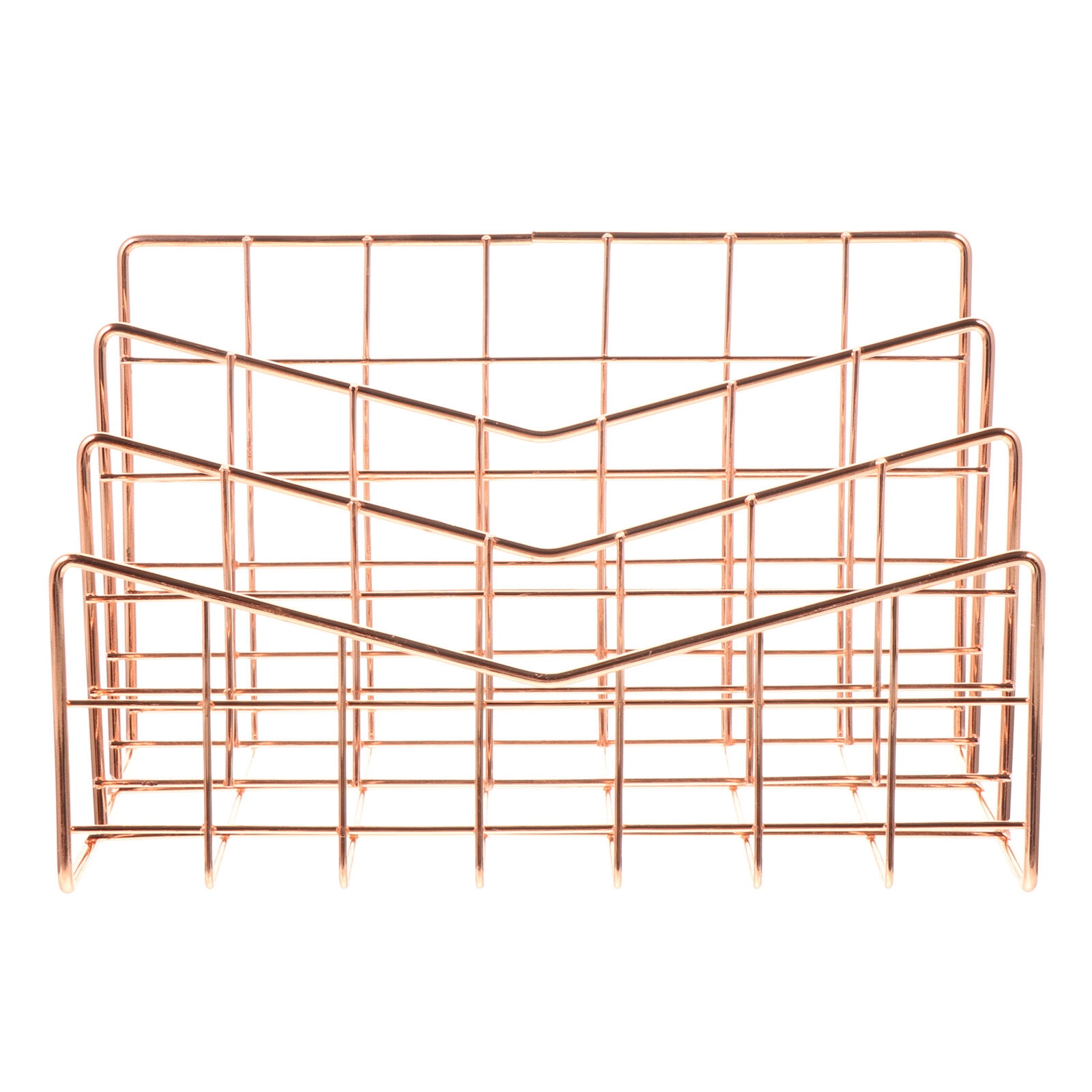 Rose Wire Magazine Rack Desktop Bookshelf Paperwork Organizer - Walmart.com