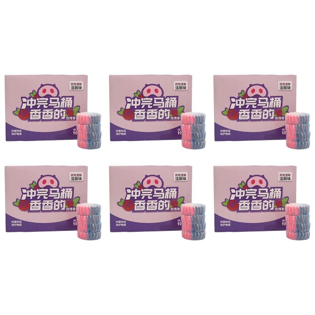 Rose double effect toilet cleaning block cleaning agent double color deodor - Walmart.com