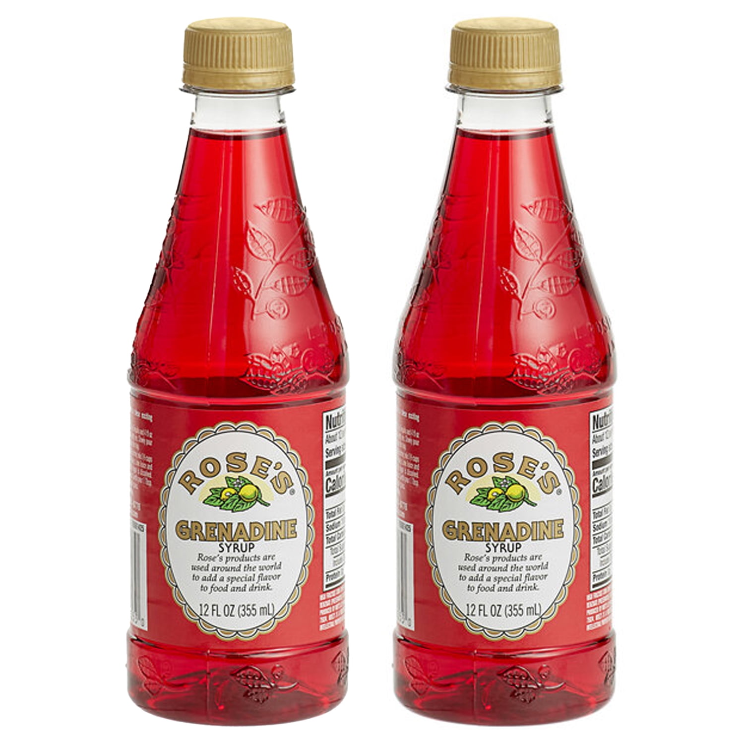 Rose's Grenadine Syrup 12 fl. oz, Pack of 2, Sweet Pomegranate Cocktail ...