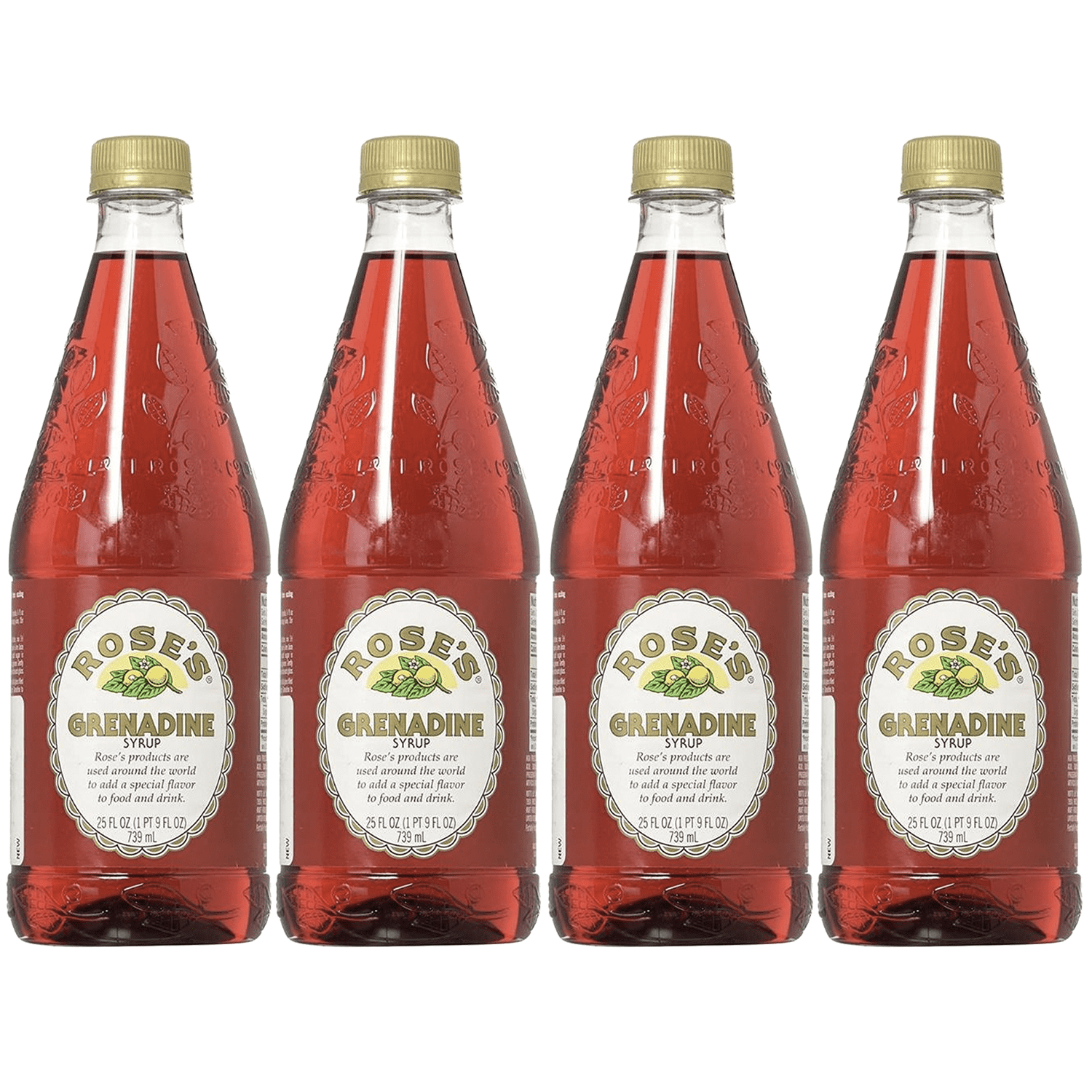 Rose’s Grenadine Syrup 4 Pack 25 OZ Bottle, | Perfect for Cocktails ...