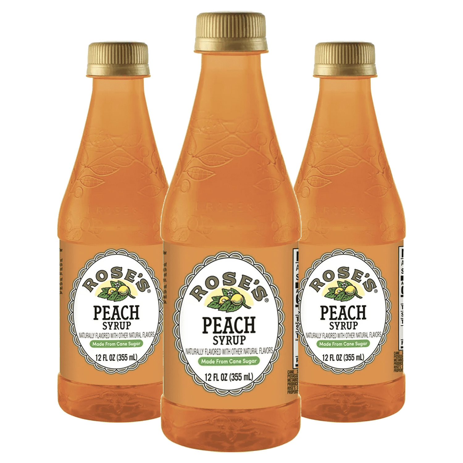 Rose’s Peach Syrup 3 Pack 12 OZ Bottle, | Perfect for Cocktails ...