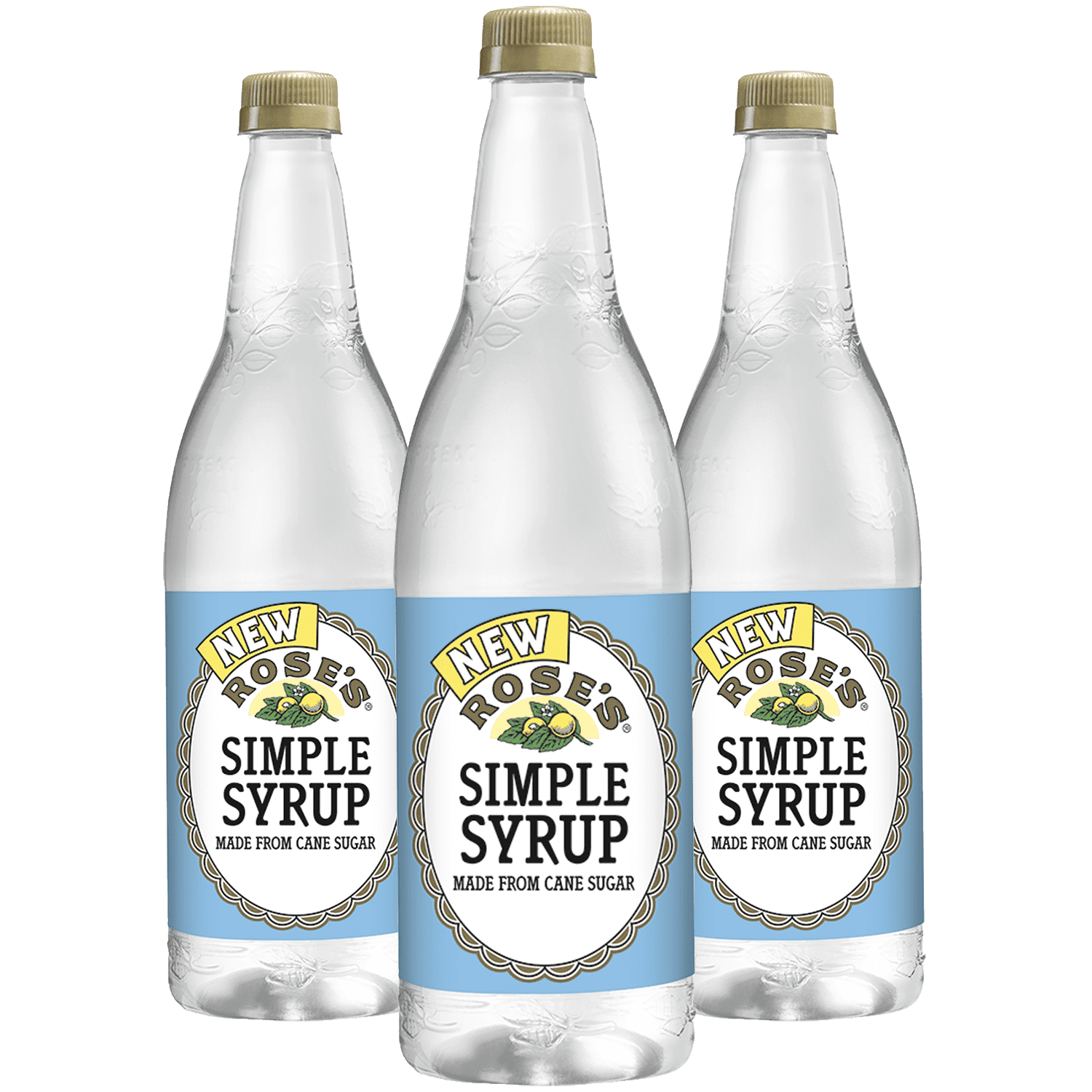 Rose’s Simple Syrup 3 Pack 1 Liter Bottle, | Perfect for Cocktails ...