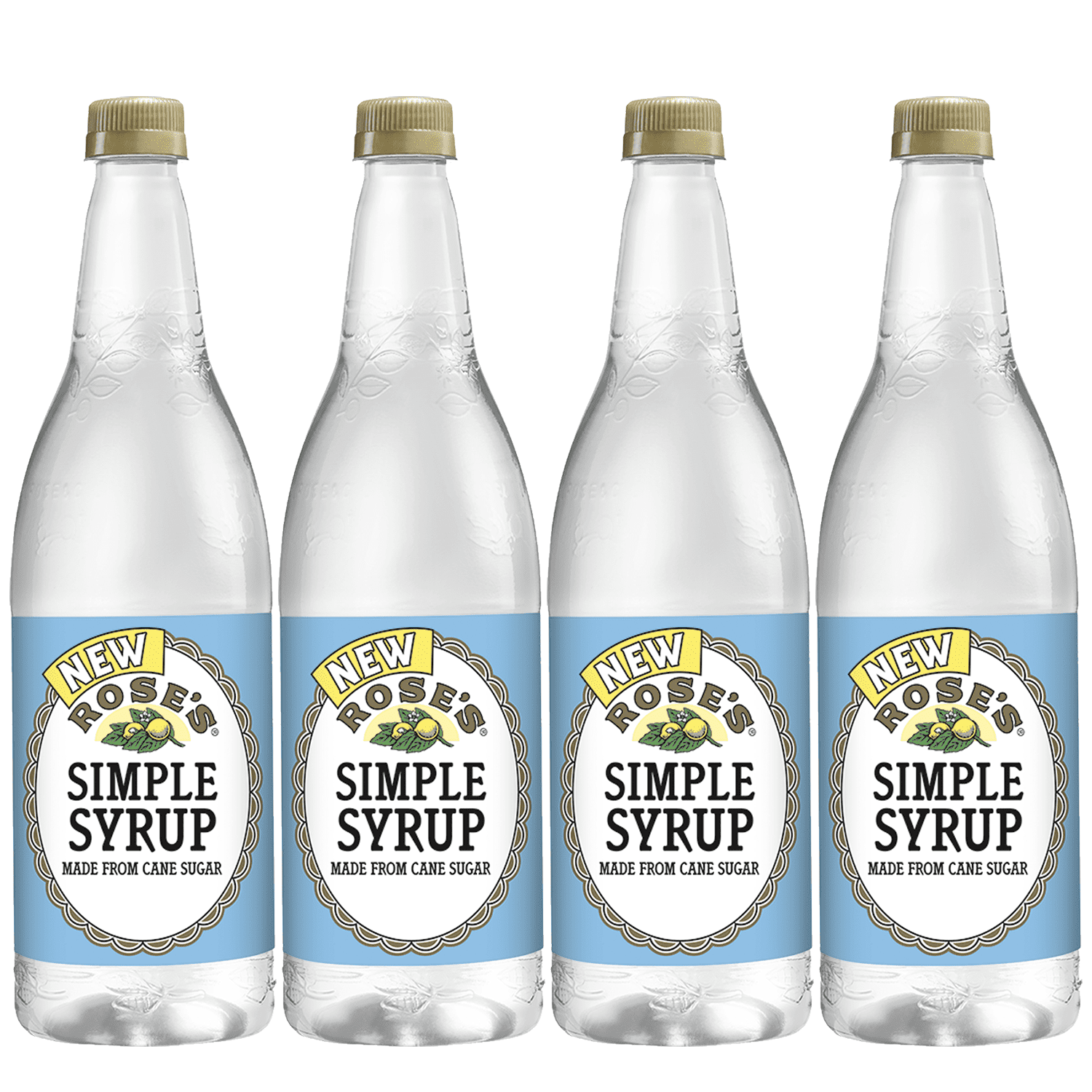 Rose’s Simple Syrup 4 Pack 1 Liter Bottle, | Perfect for Cocktails ...