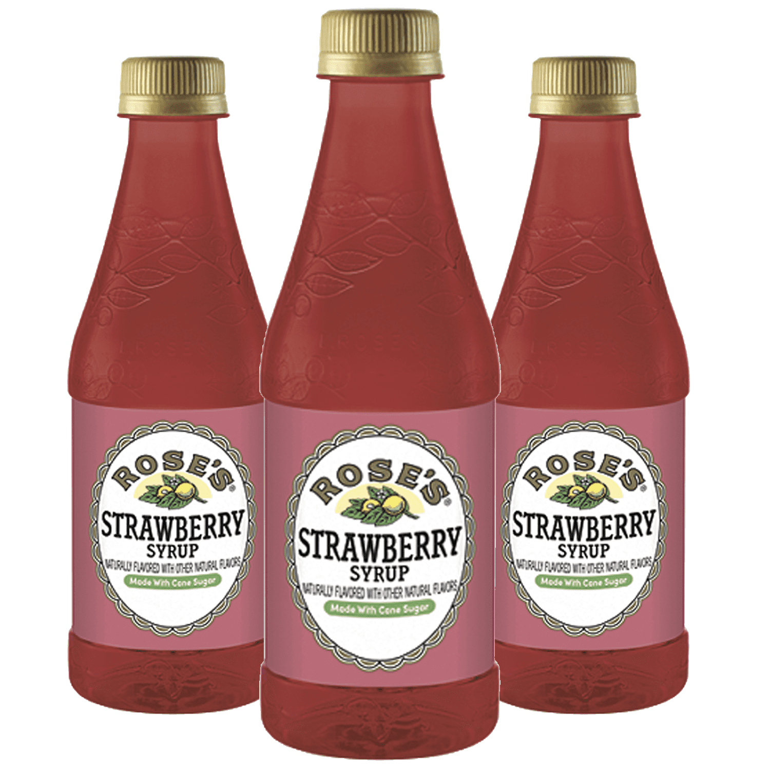 Rose’s Strawberry Syrup 3 Pack 12 OZ Bottle, | Perfect for Cocktails ...