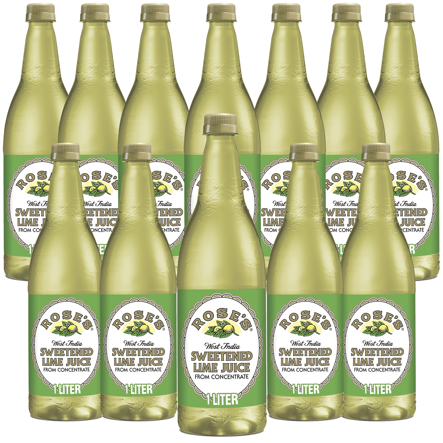 Rose’s Sweetened Lime Juice 12 Pack 1 Liter Bottle, | Perfect for ...