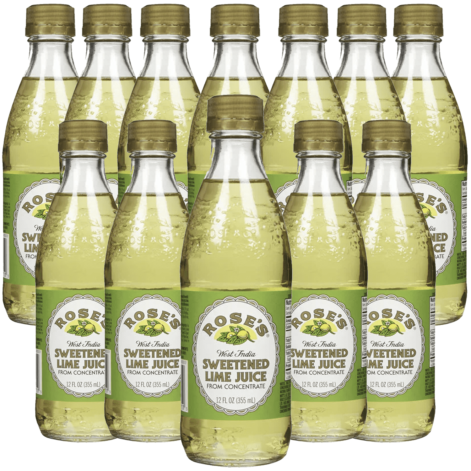 Rose’s Sweetened Lime Juice 12 Pack 12 OZ Bottle, | Perfect for ...