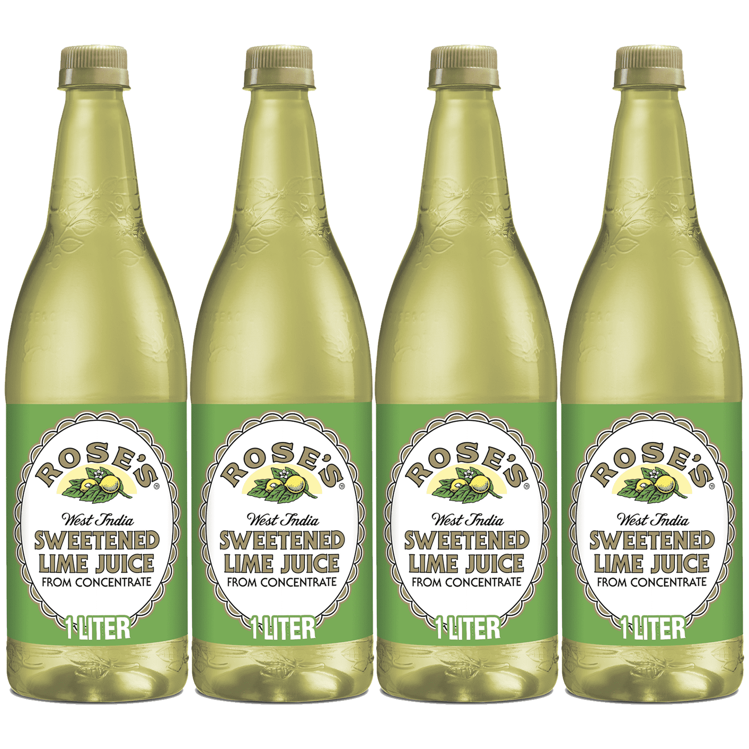 Rose’s Sweetened Lime Juice 4 Pack 1 Liter Bottle, | Perfect for ...