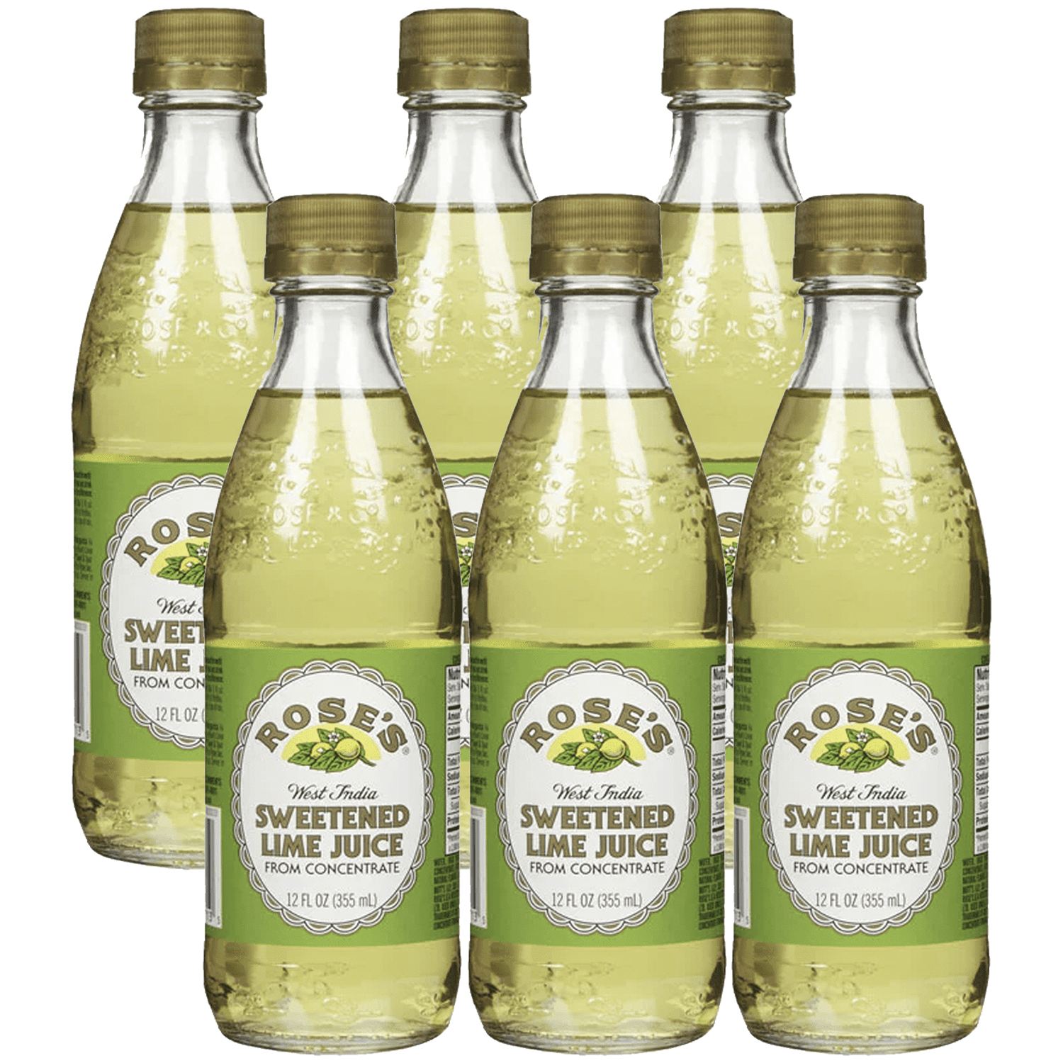 Rose’s Sweetened Lime Juice 6 Pack 12 OZ Bottle, | Perfect for ...