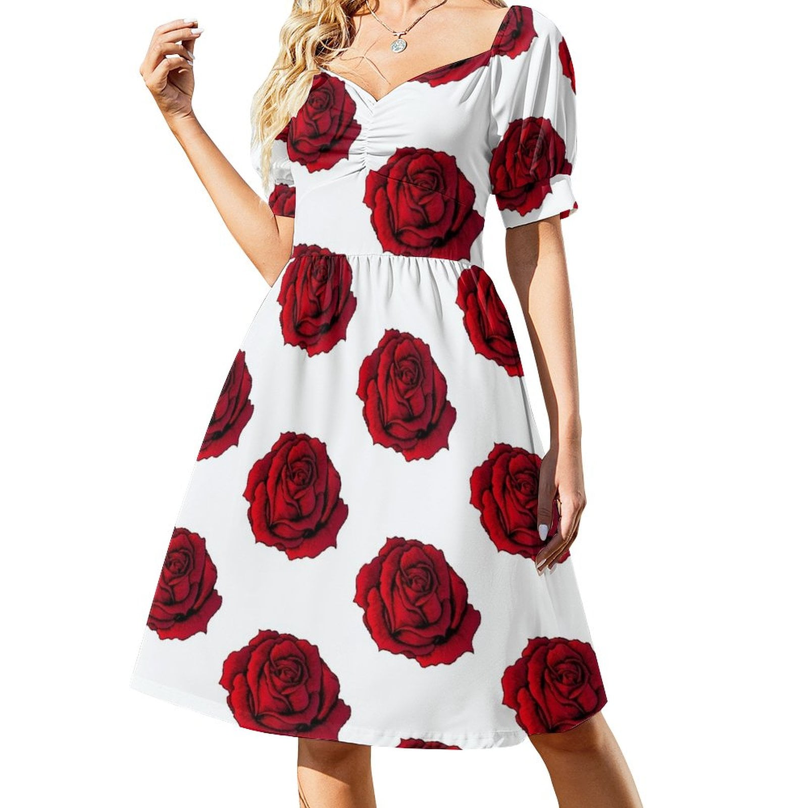 Rose summer RED Dress short dresses daring dress for women 2025 party ...