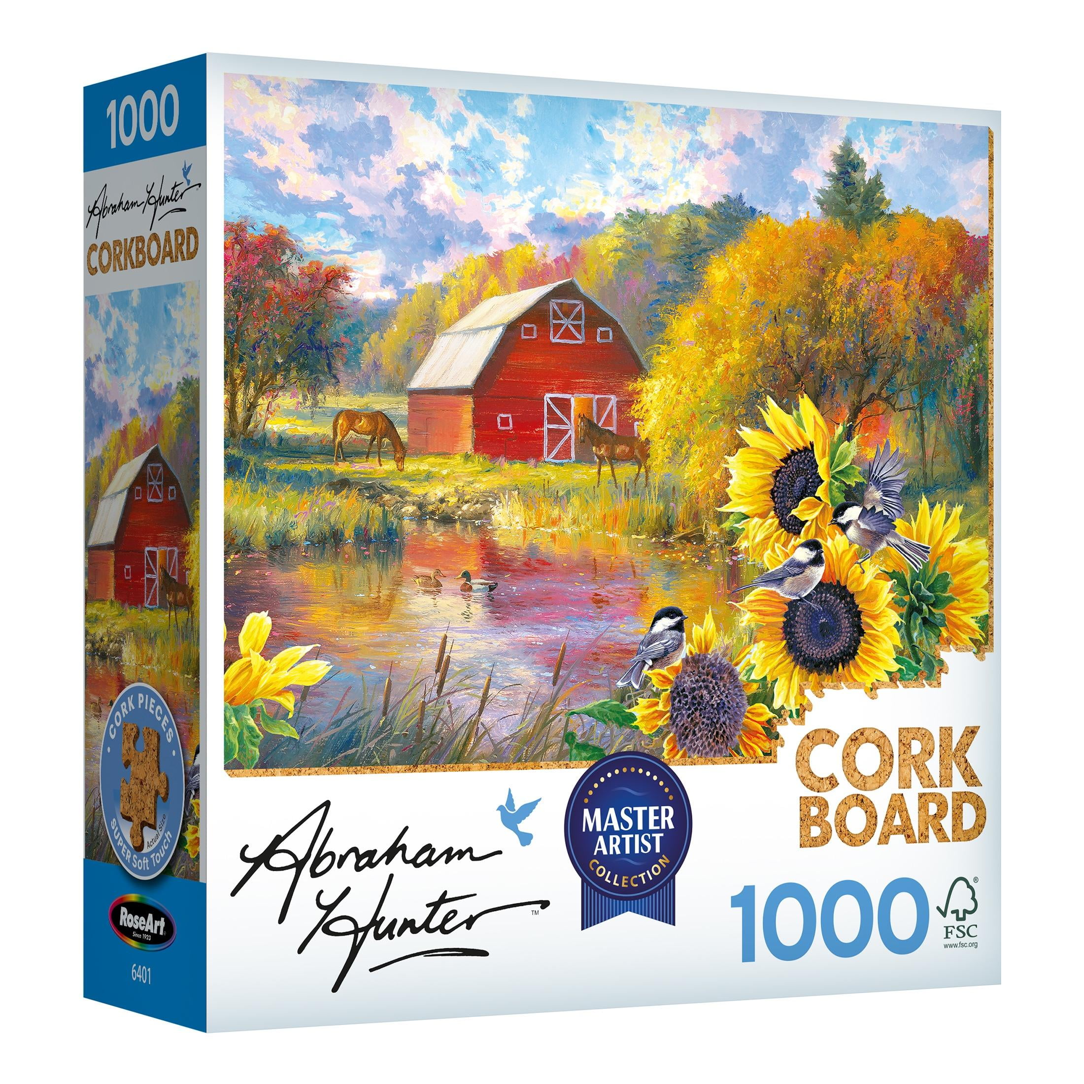 RoseArt Abraham Hunter 1000-Piece Green Mountain Farm Cork Adult ...