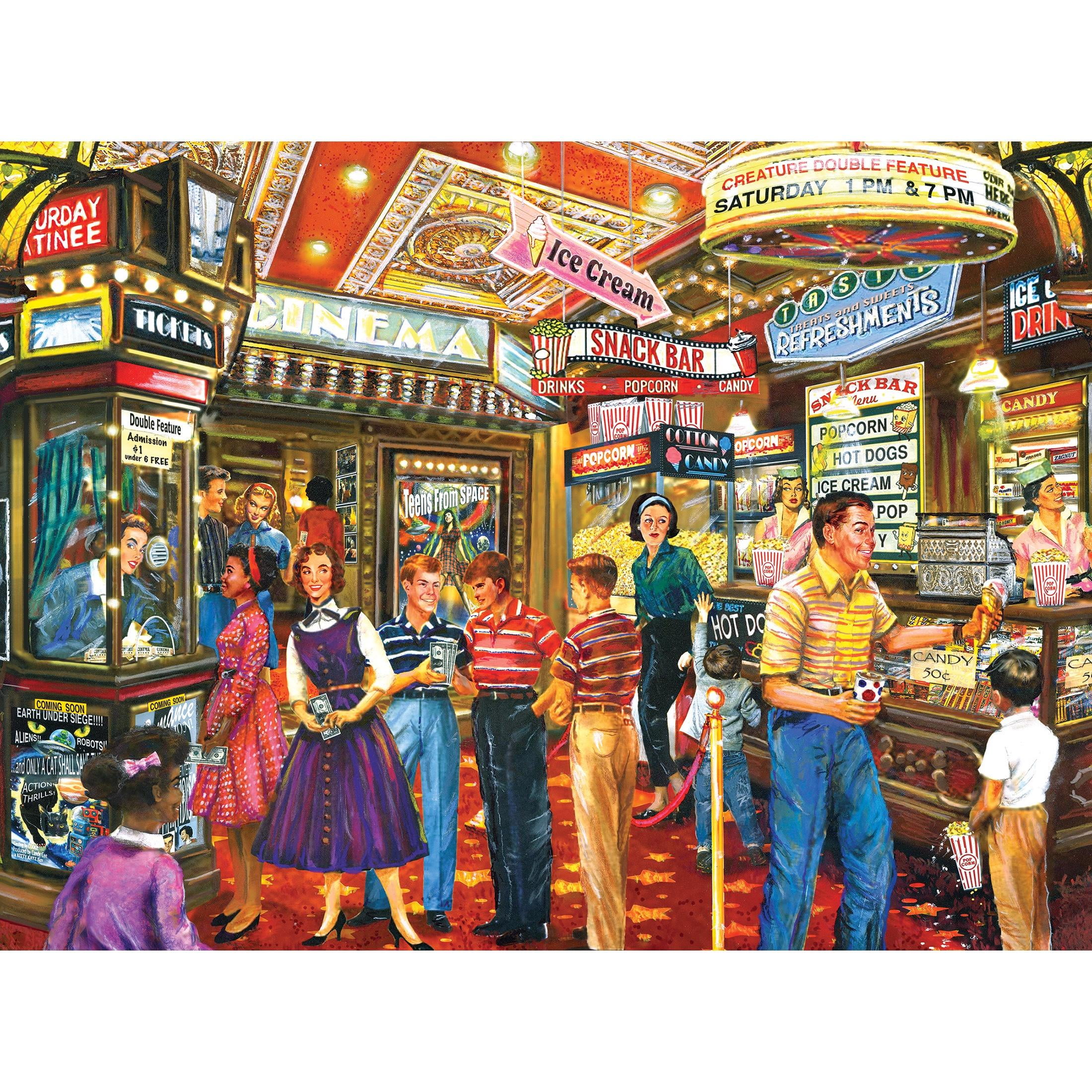 RoseArt Back to the Past 750-Piece At the Movies Adult Interlocking ...