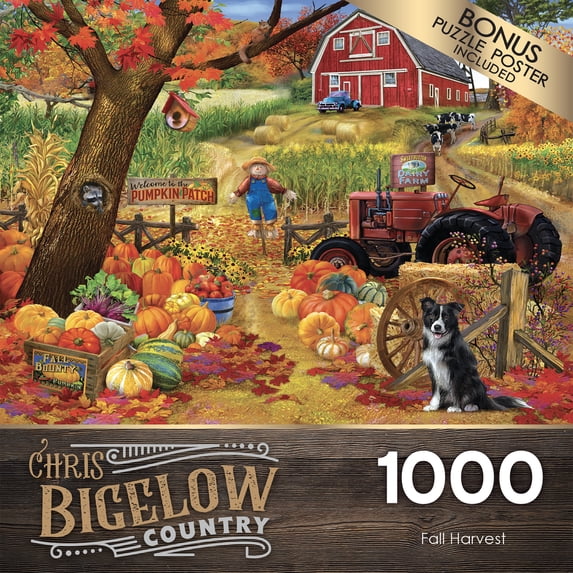 RoseArt Chris Bigelow Country 1000-Piece Fall Harvest Jigsaw Puzzle ...