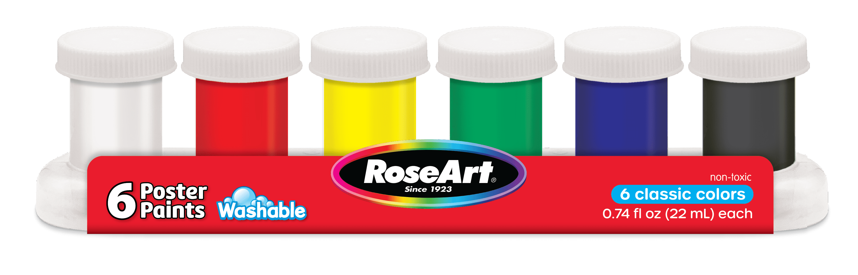 RoseArt Classic Washable Tandem Paint, 6 Vibrant Colors - Walmart.com