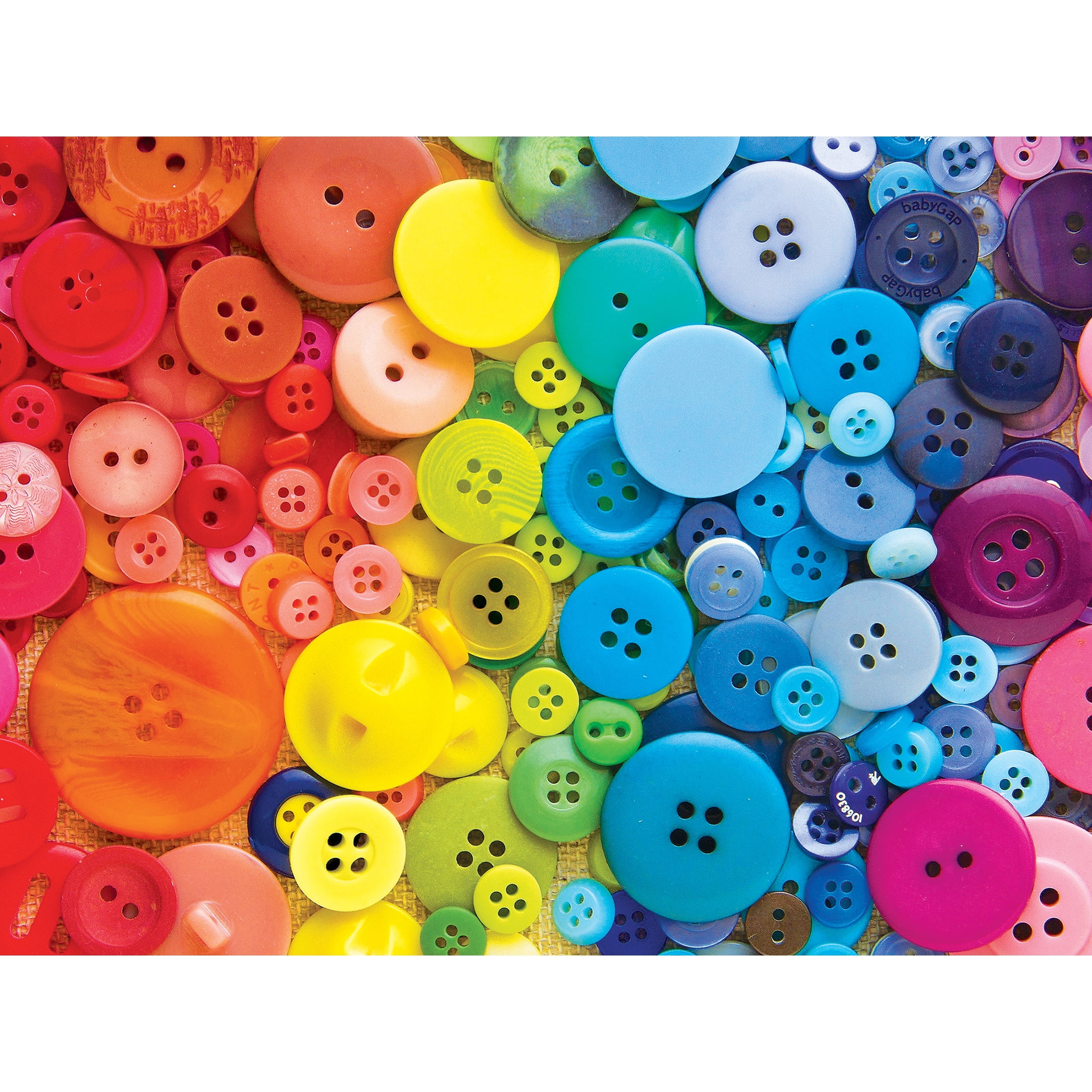 RoseArt Colorluxe 300 Piece Rainbow Buttons Jigsaw Puzzle for Adults ...