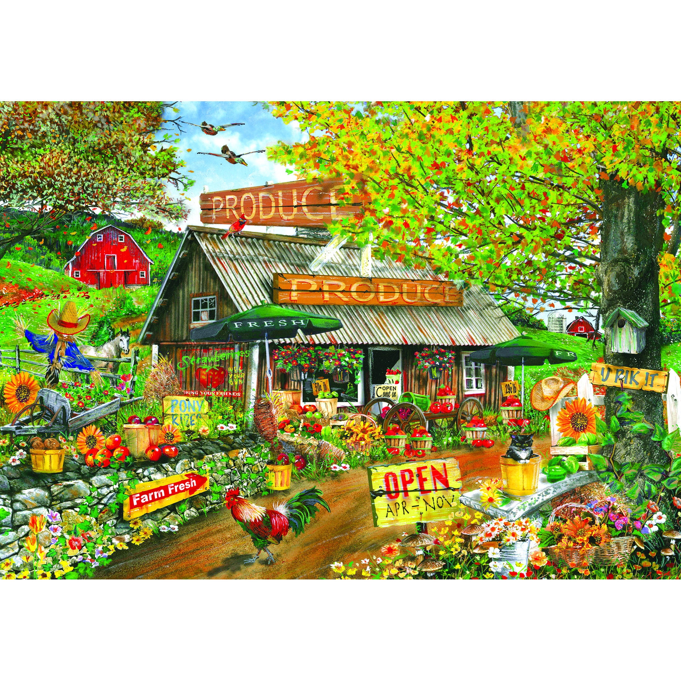 RoseArt Colorluxe 500-Piece The Old Produce Stand Adult Interlocking ...