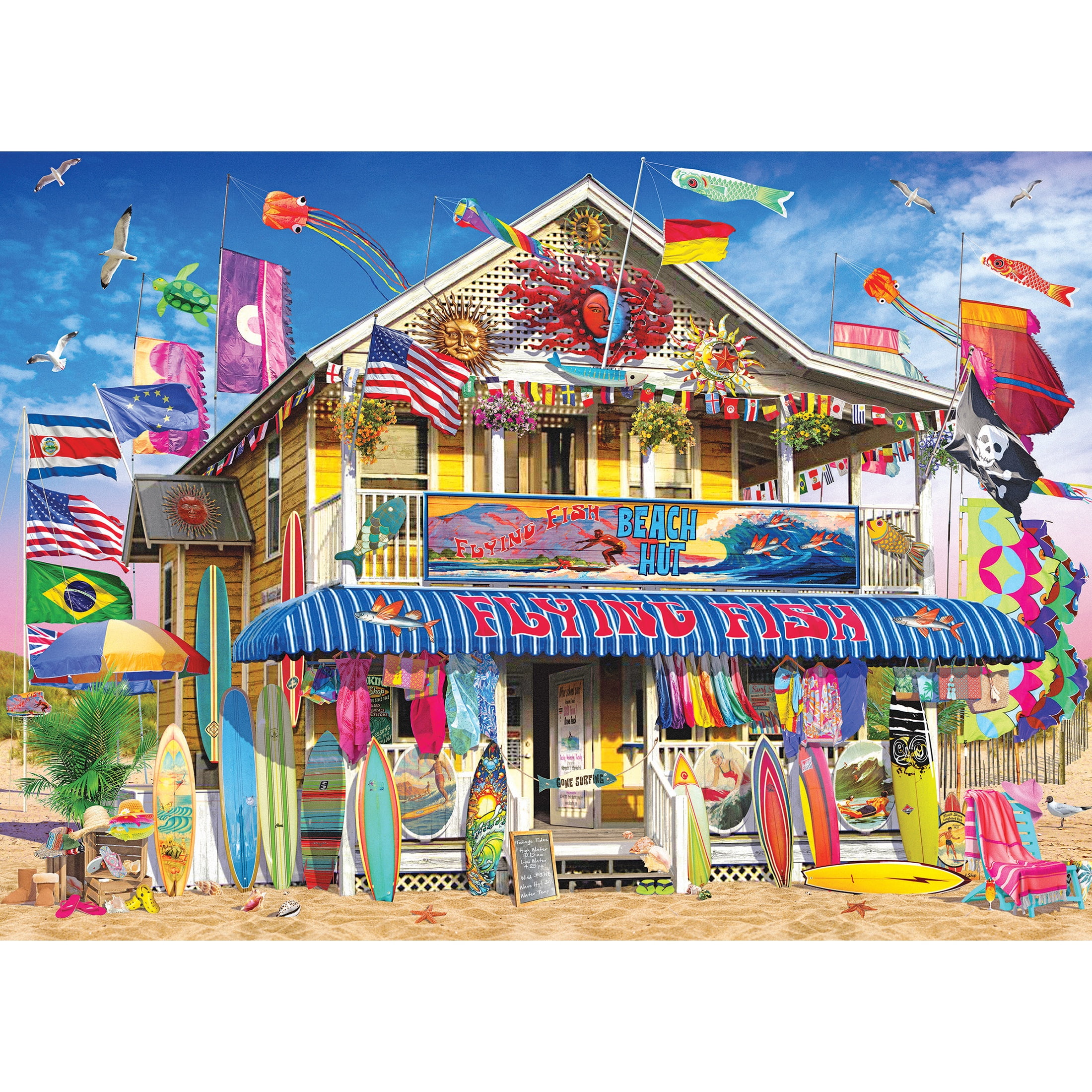 RoseArt Kodak 1000-Piece Surf Shack Adult Interlocking Jigsaw Puzzle ...