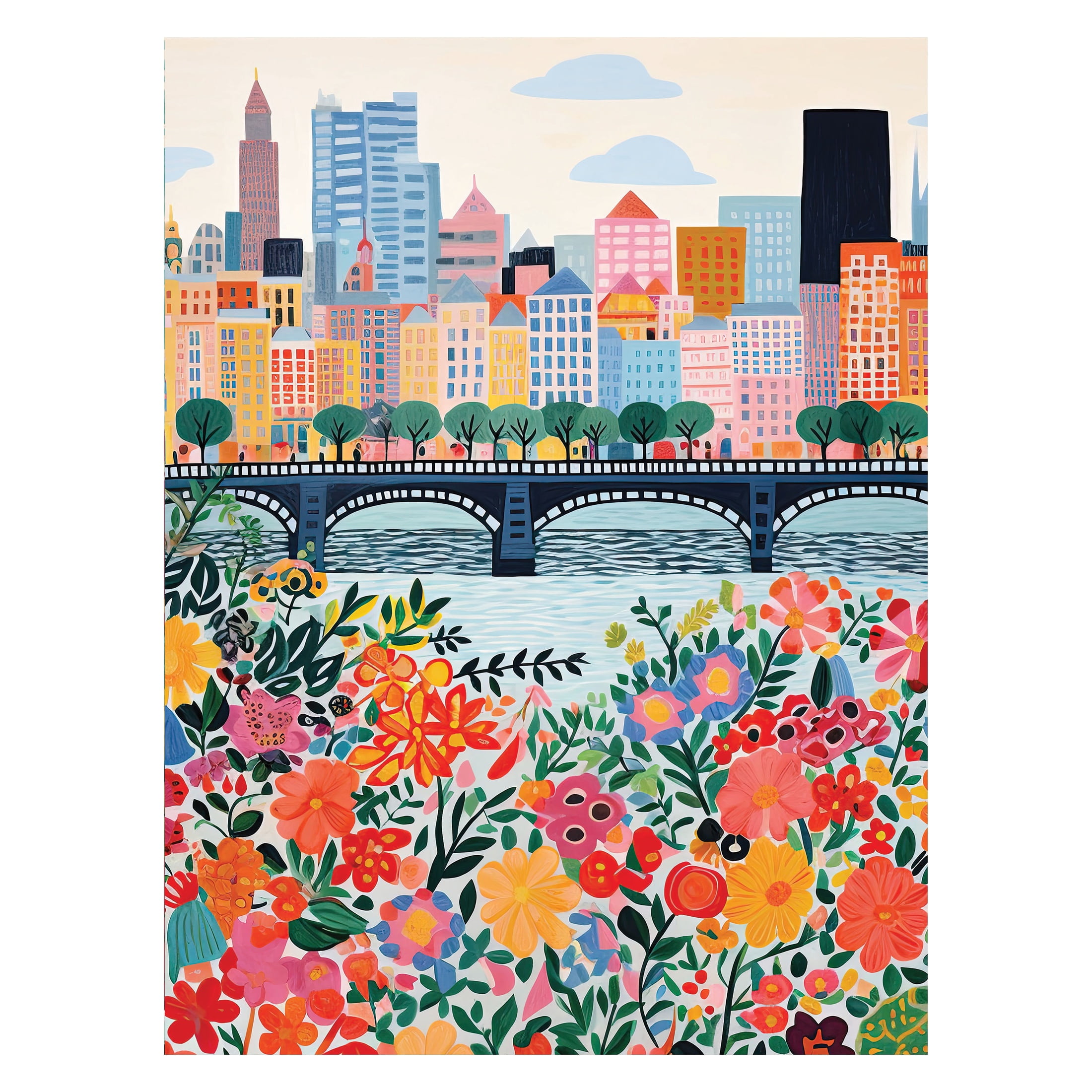 RoseArt Vertical Visions 500-Piece London Flower Market Adult Interlocking Puzzle - Walmart.com