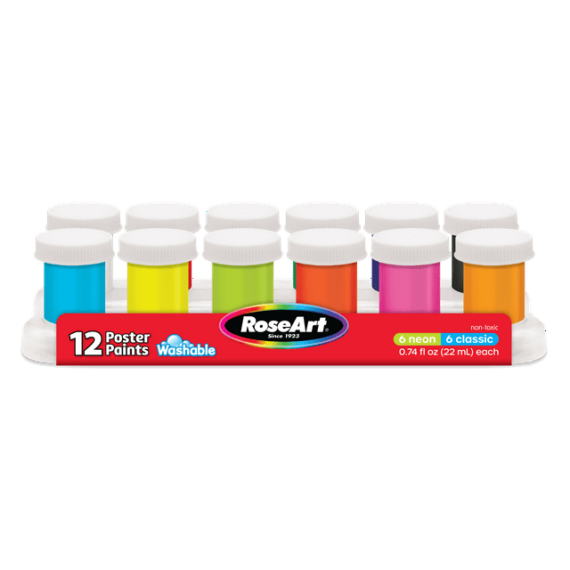 RoseArt Washable Tandem Paint, 12 Vibrant Colors - Walmart.com