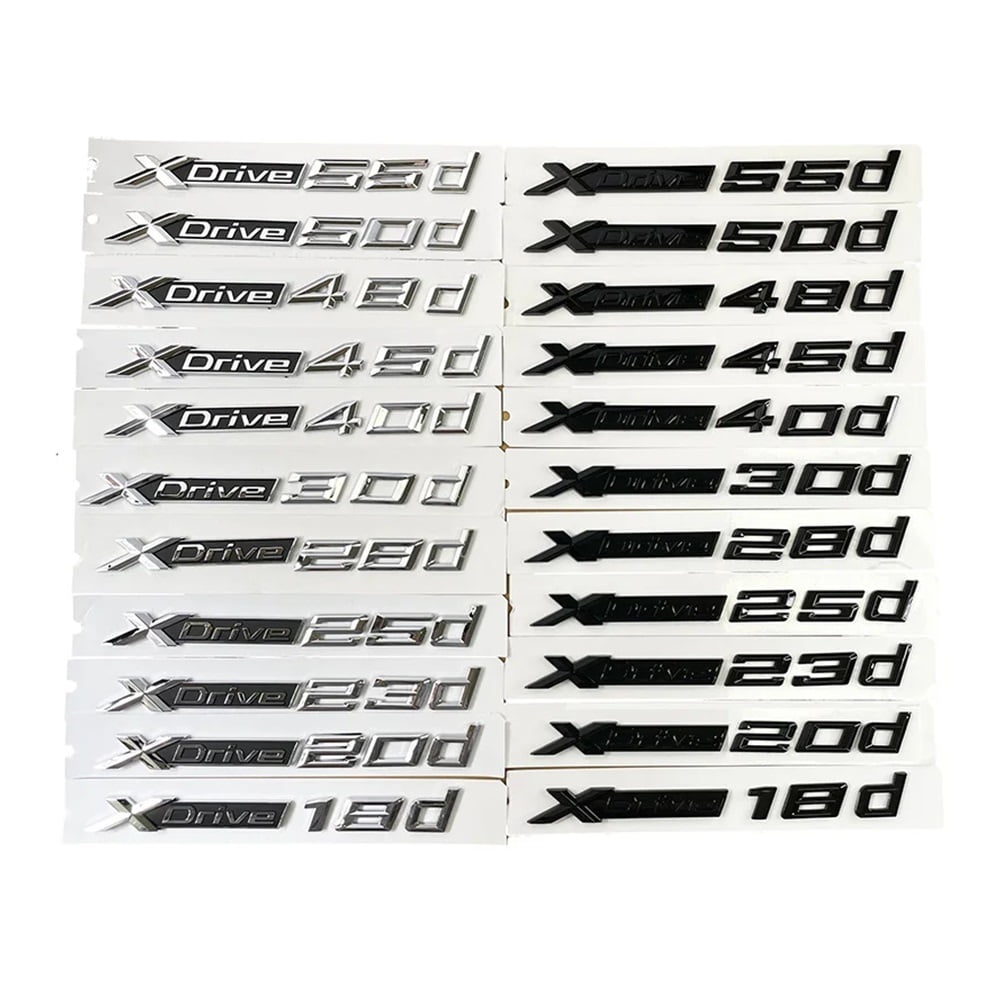 RoseOcean 3D ABS Chrome Black Logo XDrive 20d 25d 28d 30d 35d 50d 40d ...