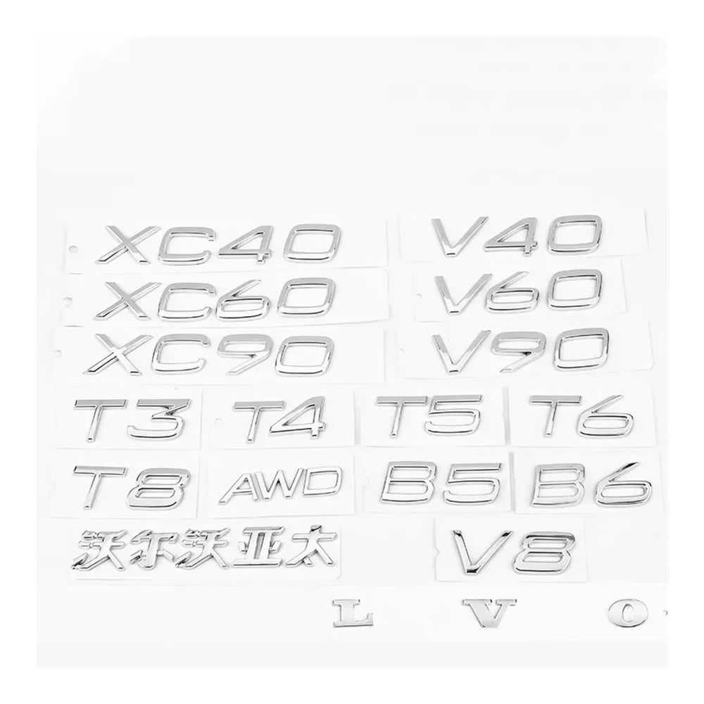 RoseOcean 3D ABS Rear Trunk Tailgate Emblem Badge Stickers For Volvo ...