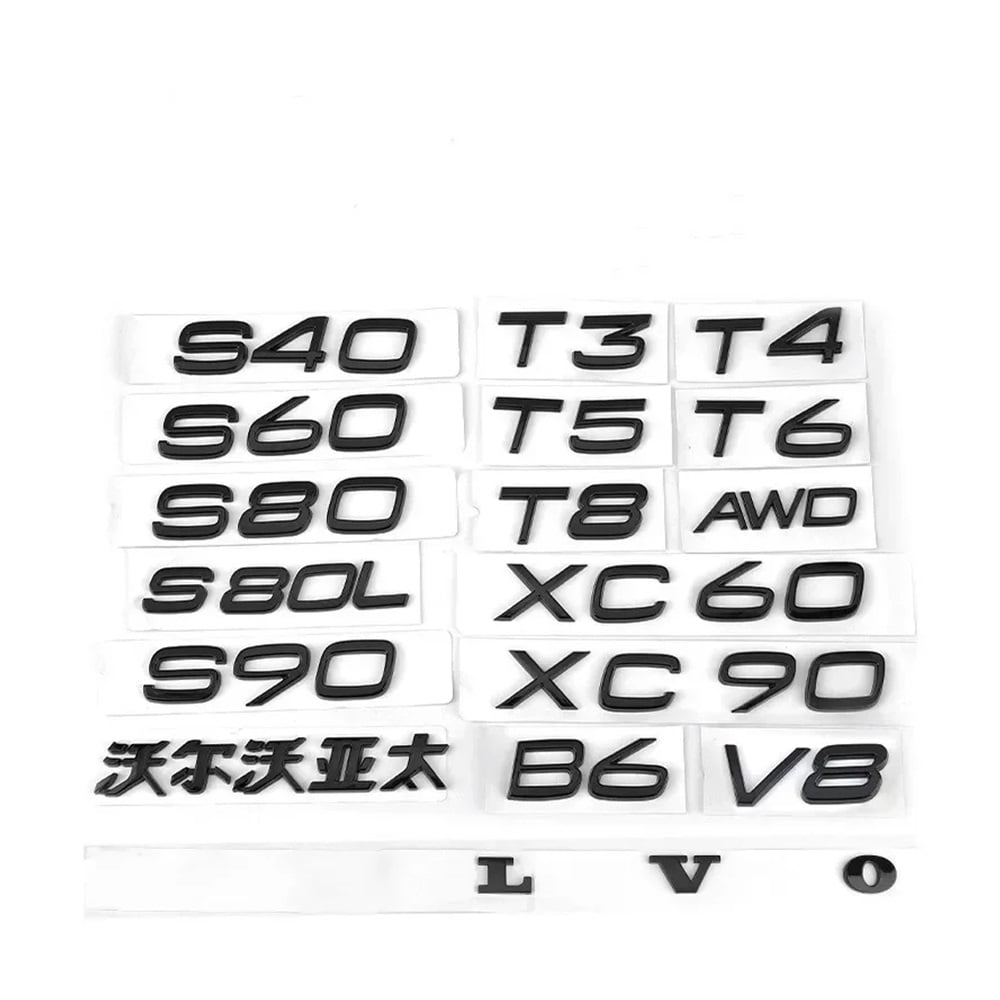 RoseOcean 3D ABS Rear Trunk Tailgate Emblem Badge Stickers For Volvo ...