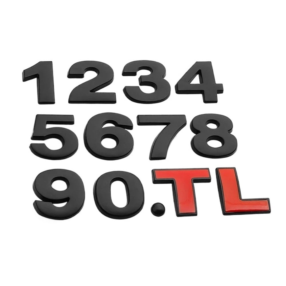 RoseOcean 3D Metal Car Displacement Standard Rear Trunk Emblem Badge Sticker 1.0 1.2 1.4 1.6 1.8 ...