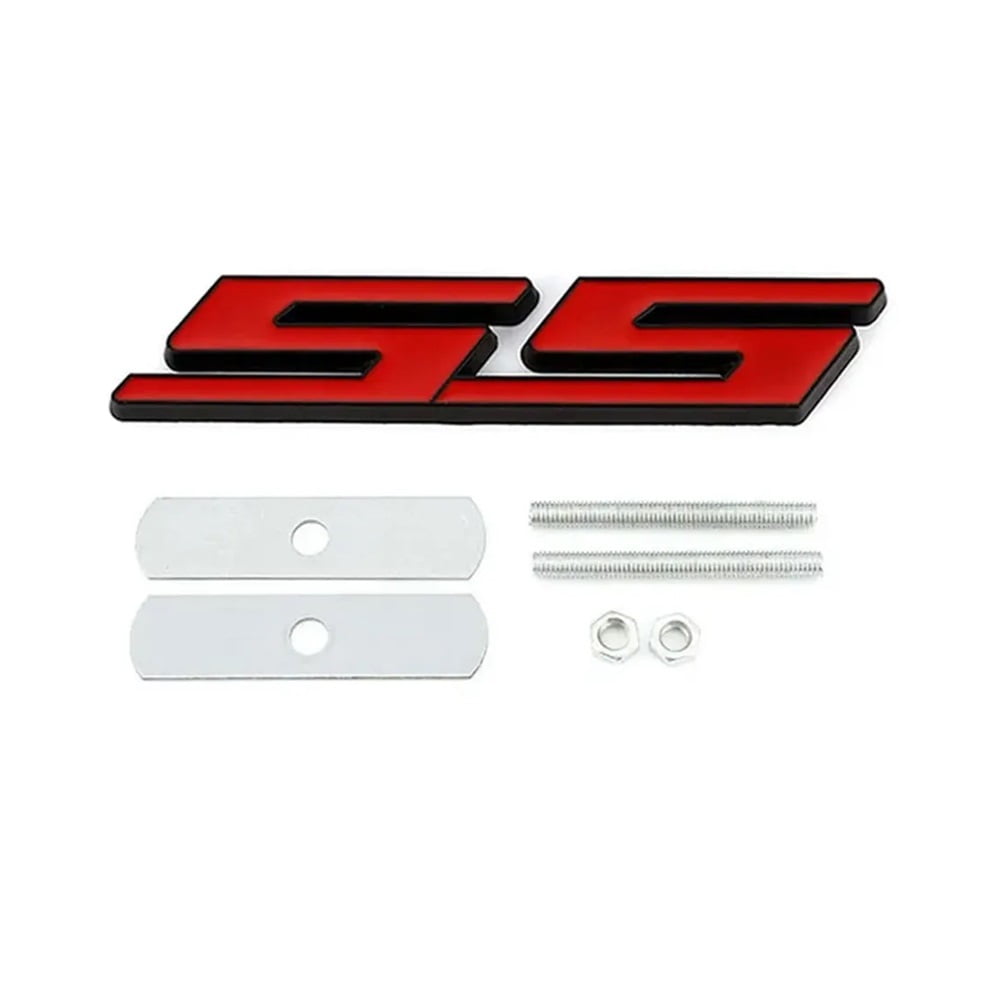 RoseOcean 3D Metal Red Black Logo SS Sticker Front Grille Emblem Car ...