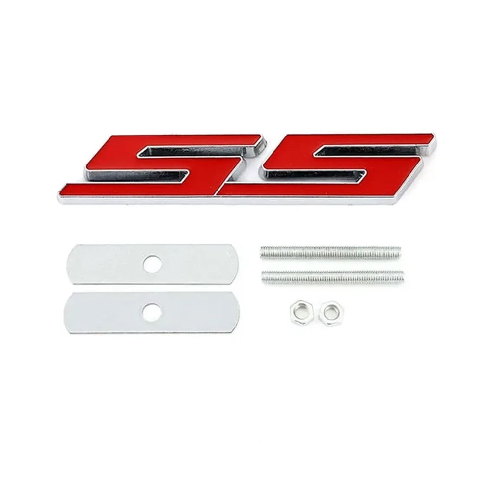 RoseOcean 3D Metal Red Black Logo SS Sticker Front Grille Emblem Car ...