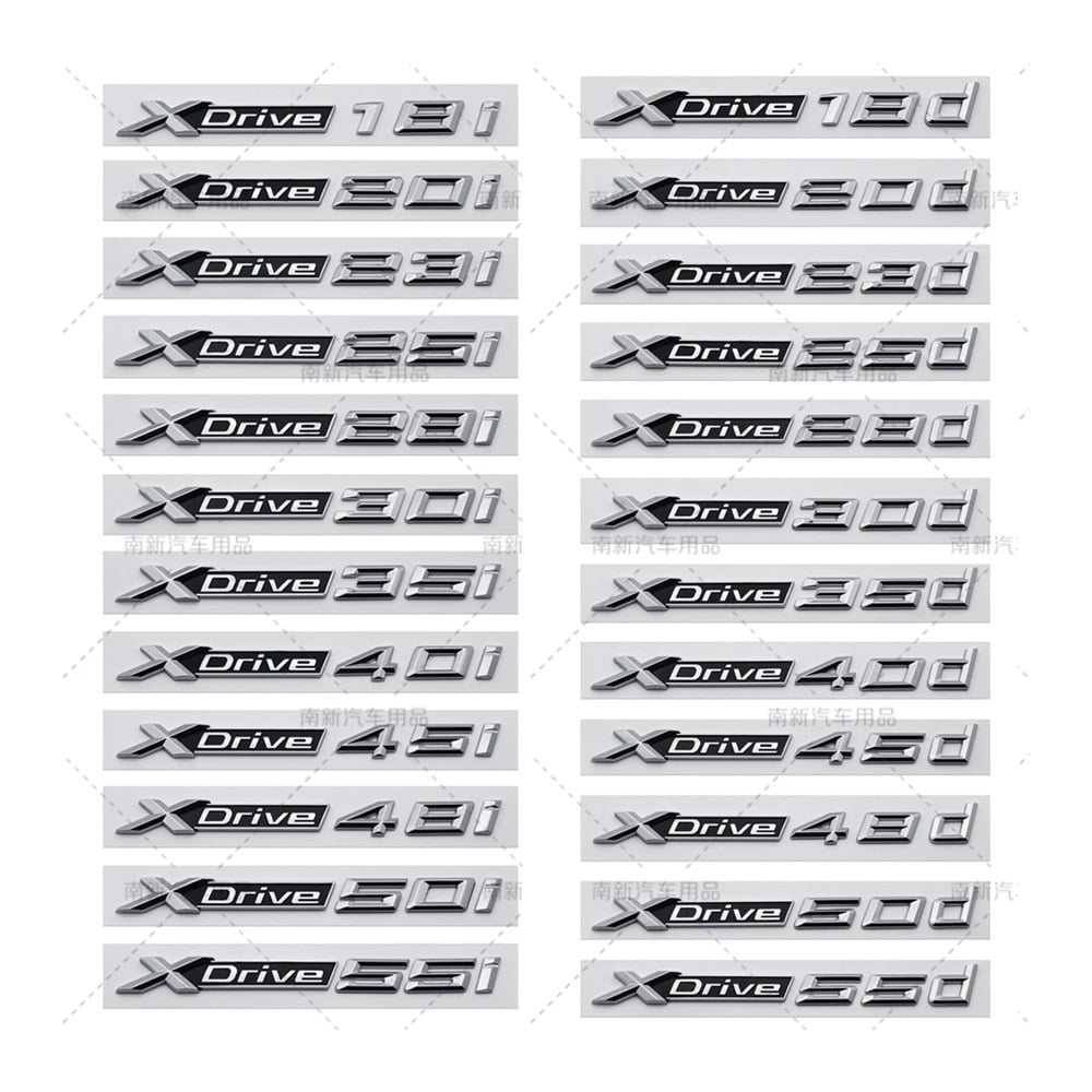 RoseOcean 3D XDrive 20d 35i 28d 30d 35d 30i 20i 48d 50d Letter Logo Car ...