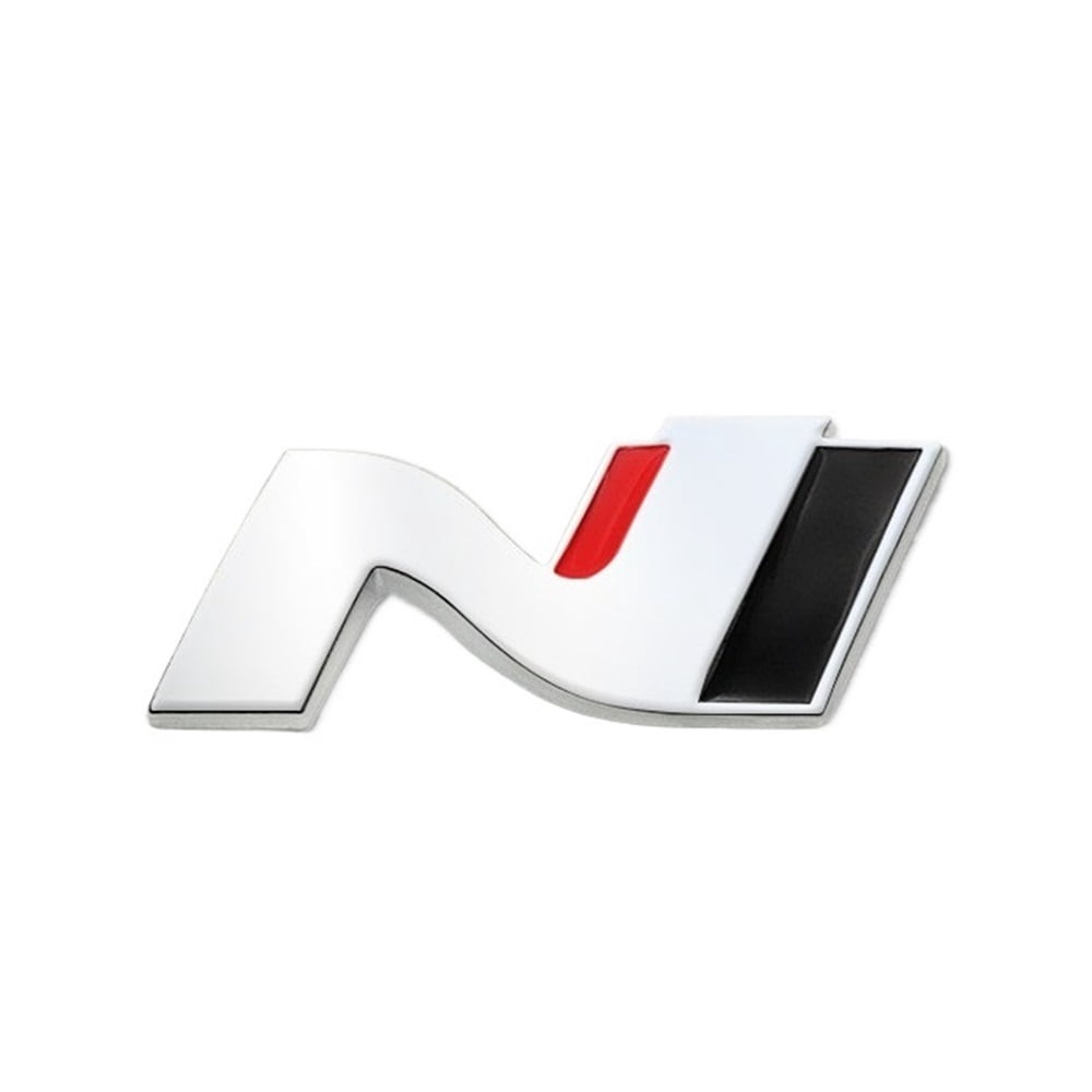 RoseOcean 3d Metal Chrome Black Red Nline N Line Logo Car Grill Emblem ...