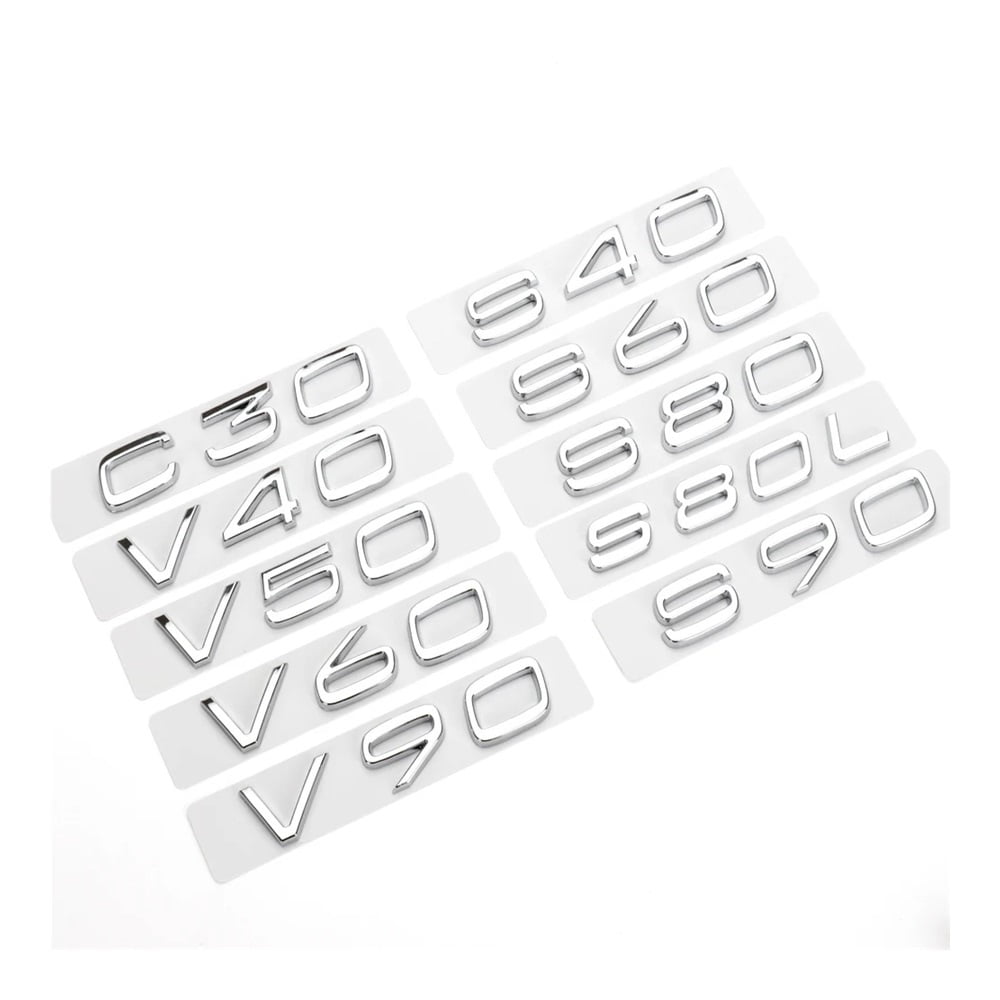 RoseOcean ABS Rear Trunk Letters Logo Emblem Badge Stickers For Volvo ...