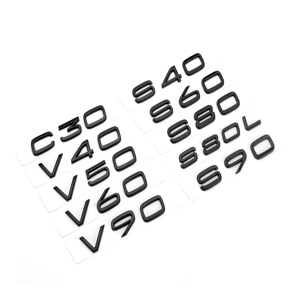 RoseOcean ABS Rear Trunk Letters Logo Emblem Badge Stickers For Volvo ...