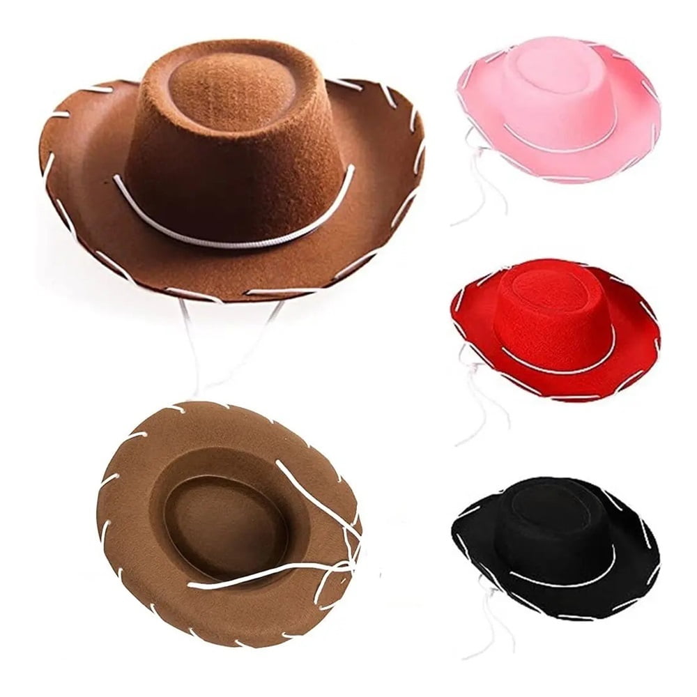 RoseOcean Adjustable Western Big Eaves Cowboy Hat Kids Cosplay Costume ...