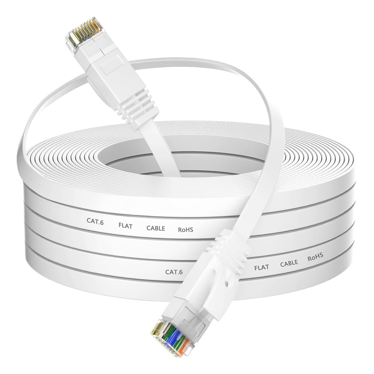 RoseOcean CAT6 Ethernet Cable 5M 10M 20M 30M Flat Internet Network Cable RJ45 Patch Cord LAN for ...