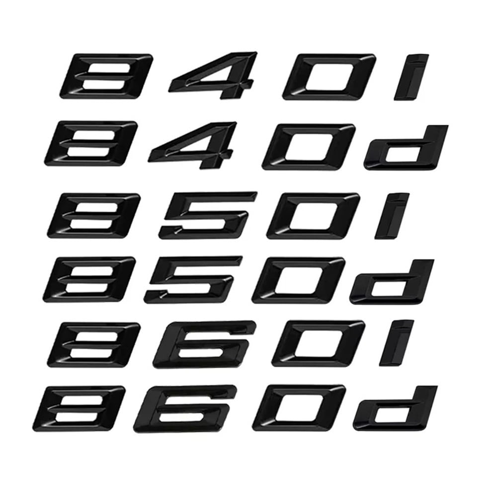 RoseOcean Car 3D Trunk ABS Chrome Letters Logos Badge Emblem Decals ...