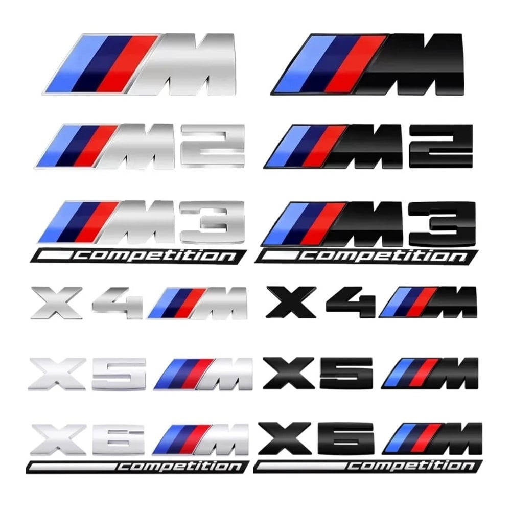 RoseOcean Car Size 3D Rear Trunk Emblem Badge Logo Car Stickers For BMW ...