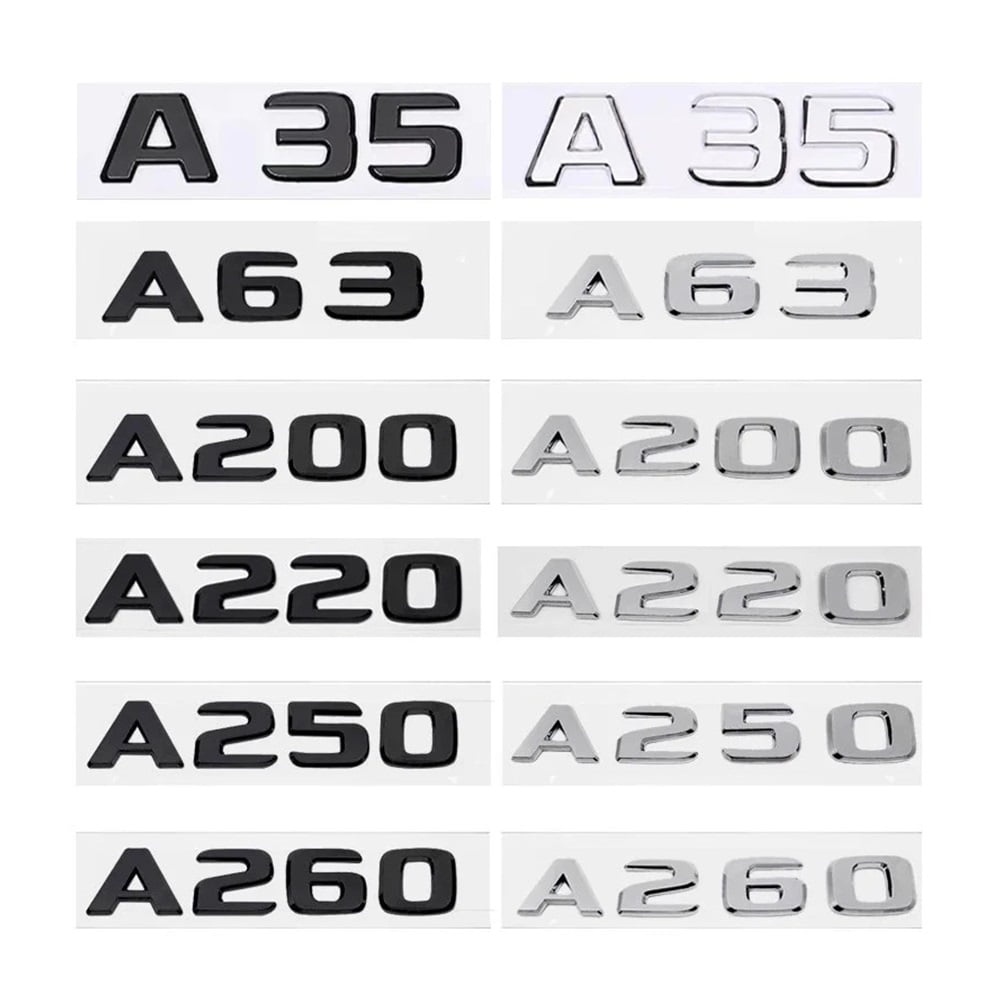 RoseOcean Car Trunk Letters Logo Emblem Badge Decals Sticker For ...