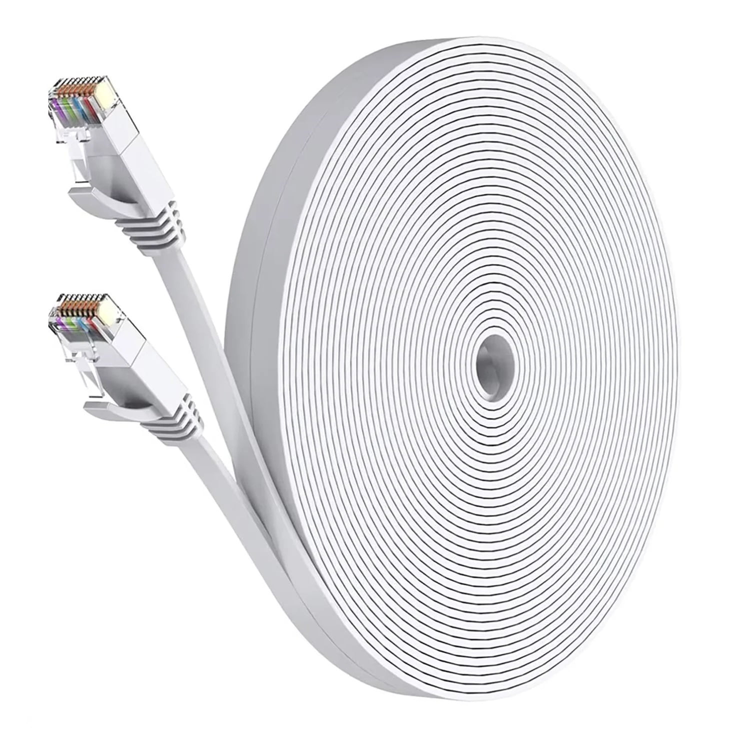 RoseOcean Cat 6 Ethernet Cable 1000M Network, Slim long Flat Internet LAN Patch Cord, Cat6 Solid ...