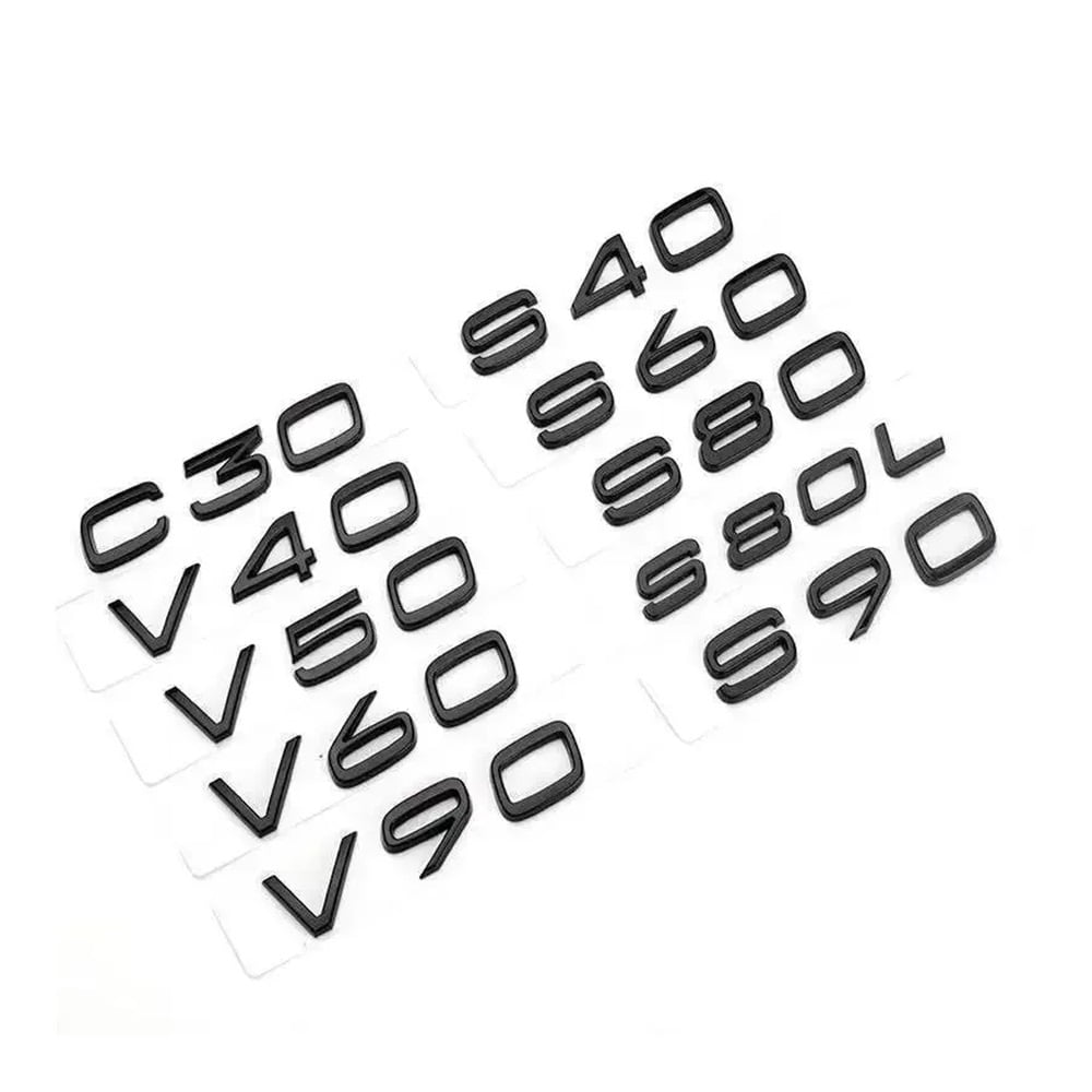 RoseOcean For Volvo Rear Trunk Tailgate Emblem Badge Stickers Letters ...