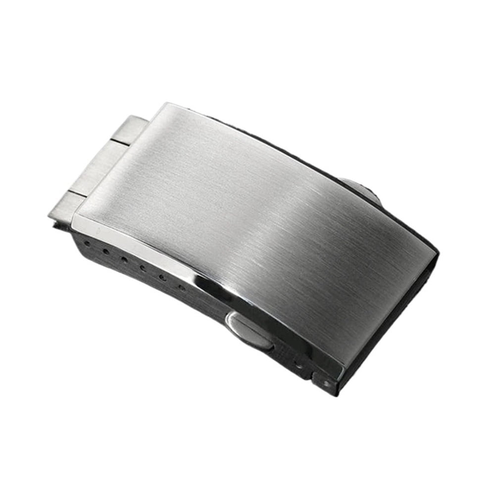 RoseOcean Solid 304L Stainless Steel Adjustment Safety Clasp 18mm Watch ...