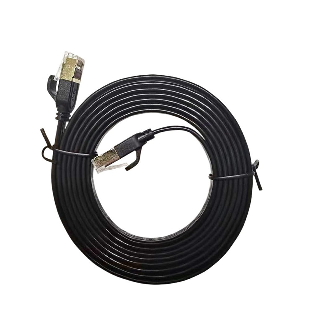 RoseOcean White Black Cat7 Flat Cable Ethernet Cat 7 6 20m 15m 10m 8m ...