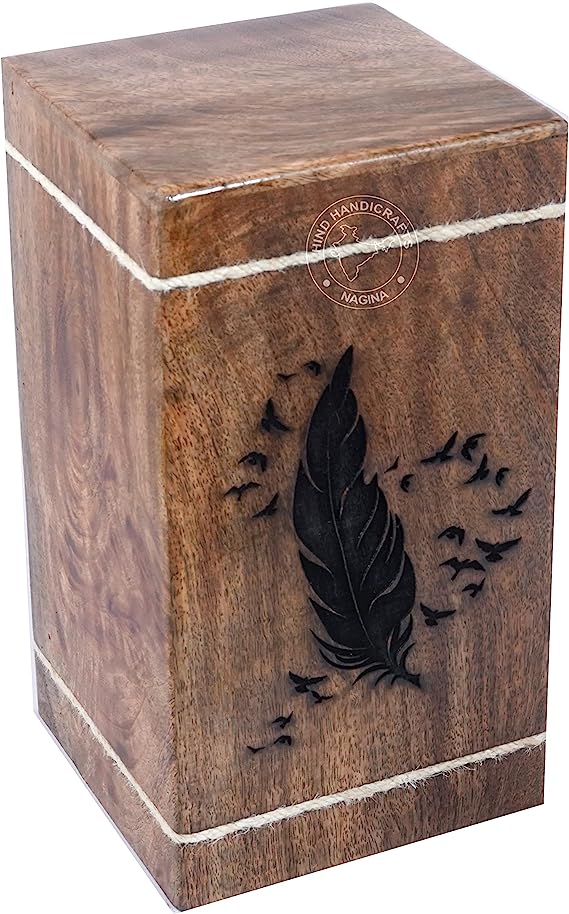 RoseWood Cremation Urns for Human Ashes Adult Large - Wooden Burial Urn ...